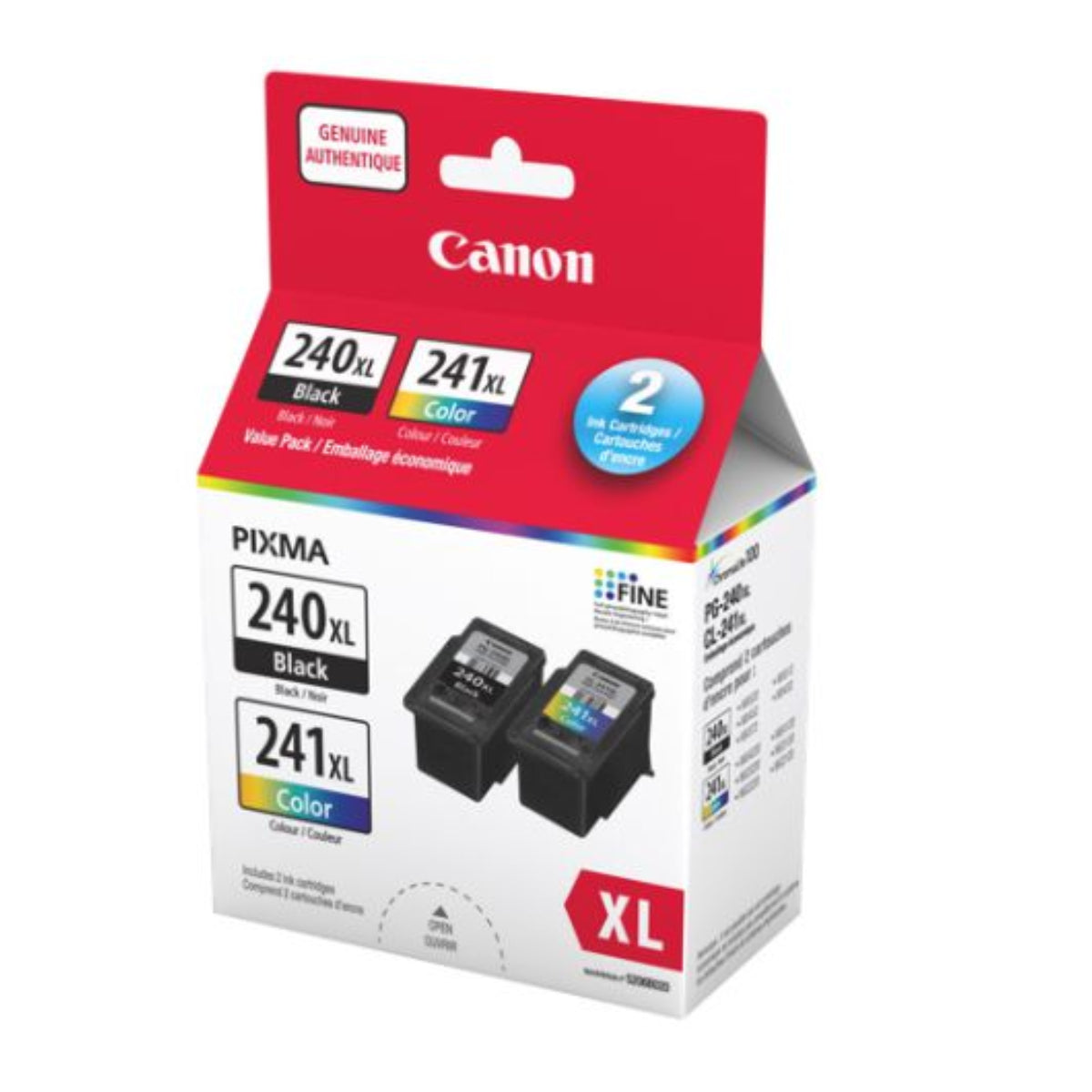 CANON PG-240XL CL-241XL Paquet Double Noir et Couleur Originale Cartouche à jet d'encre