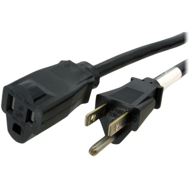 Heavy Duty Extension Cord, NEMA5-15R to NEMA5-15P Black Extension Cord ...